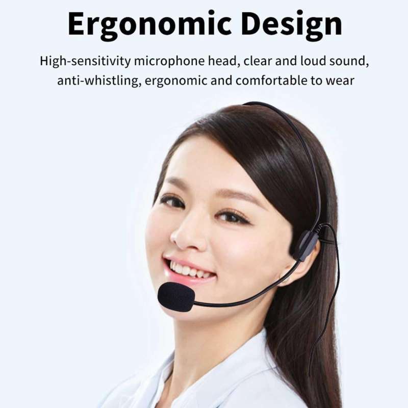 Jual Microphone Style Call Center Omnidirectional 52db Mf03 Karaoke Tanpa Kabel Kecil ...