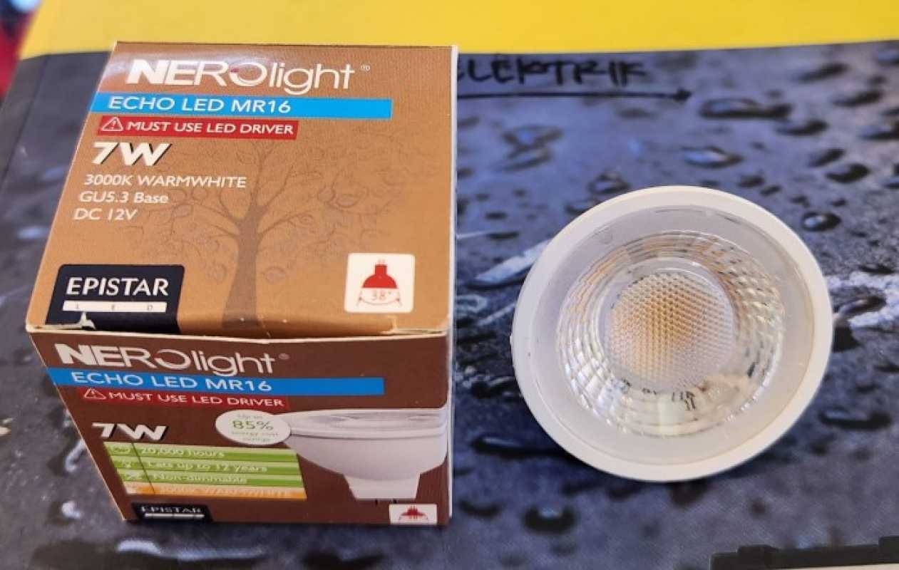 Promo Nerolight Mr16 220v 12v Dc Ac Titan General Echo Nero - Echo 7w ...