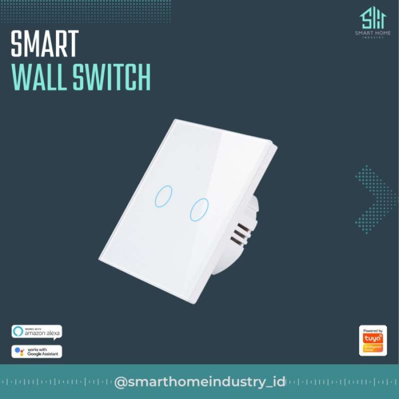 Jual Smart Wall Switch No Neutral 2 Gang Tanpa Netral Touch Screen Tuya ...