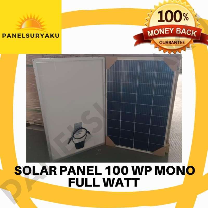Jual Solar Panel Surya Solar Cell 100 Wp 100 Watt Monocrytalline Maysun ...