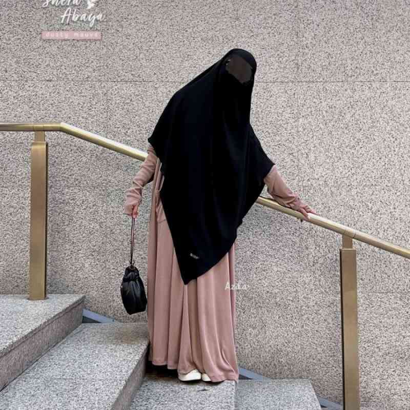 Jual Shera Abaya Basic Batwing Manset Handsock Ori Azda - Baby Pink S Di Seller Aghanim ...