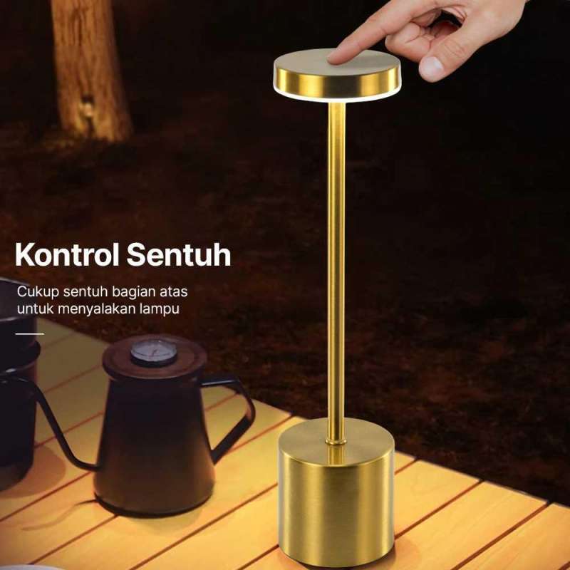 Jual Lampu Meja Hias Touch Led Usb Rechargeable 3 In 1 1800mah P340 Lampu Taman Tenaga Tempel ...