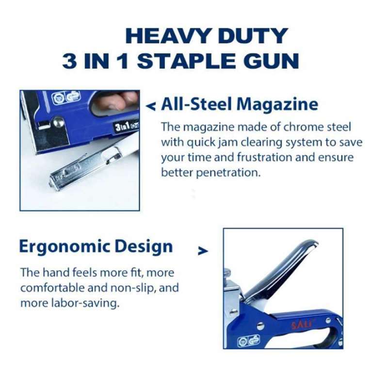 Jual Rur Staples Tembak Staple Gun Machine 3in1 Multi Purpose Nailing Tools R2010 Bor Tembak ...