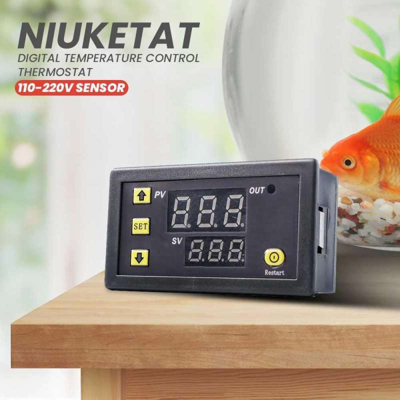 Jual Niuketat Digital Temperature Control Thermostat 110-220v Sensor W3230 Tempratur Badan ...
