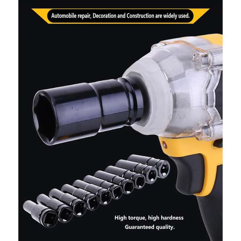 Jual Xmsj Mata Kunci Shock Panjang Socket Wrench Hex 1/2 Inch 8-24mm 12 Pcs Xs1 Pas Set T Almari ...