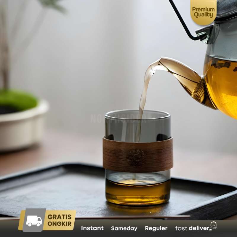 Promo Gelas Kaca Kopi Teh Coffee Tea Fuji Aestetic Japanese Style Glass ...