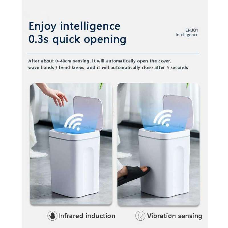 Jual Houseware Tempat Sampah Smart Motion Sensor Battery Ver 16l 8622 ...