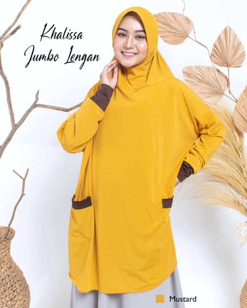 Jual Hijab Khimar Jumbo Jilbab Instan Syari Lengan Khalissa - Baby Blue ...