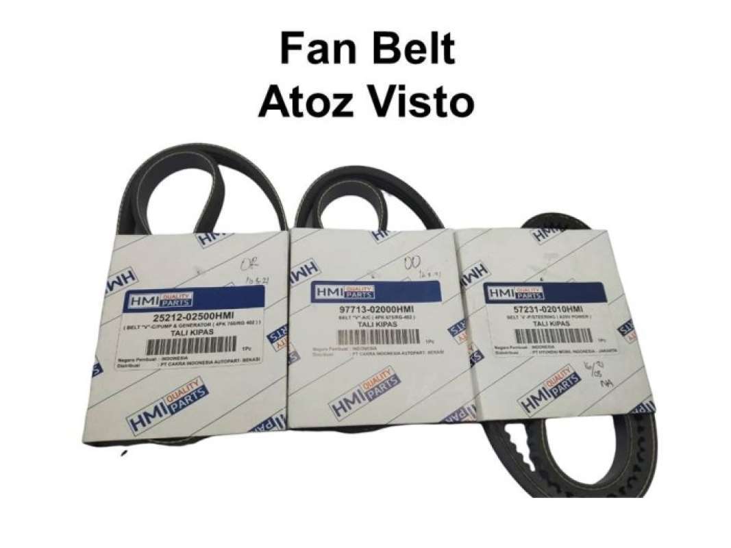 Promo Fan Belt Set Atoz Visto (3bh) Vbelt Tali Kipas Hyundai Atoz Kia Visto Diskon 33% Di Seller ...