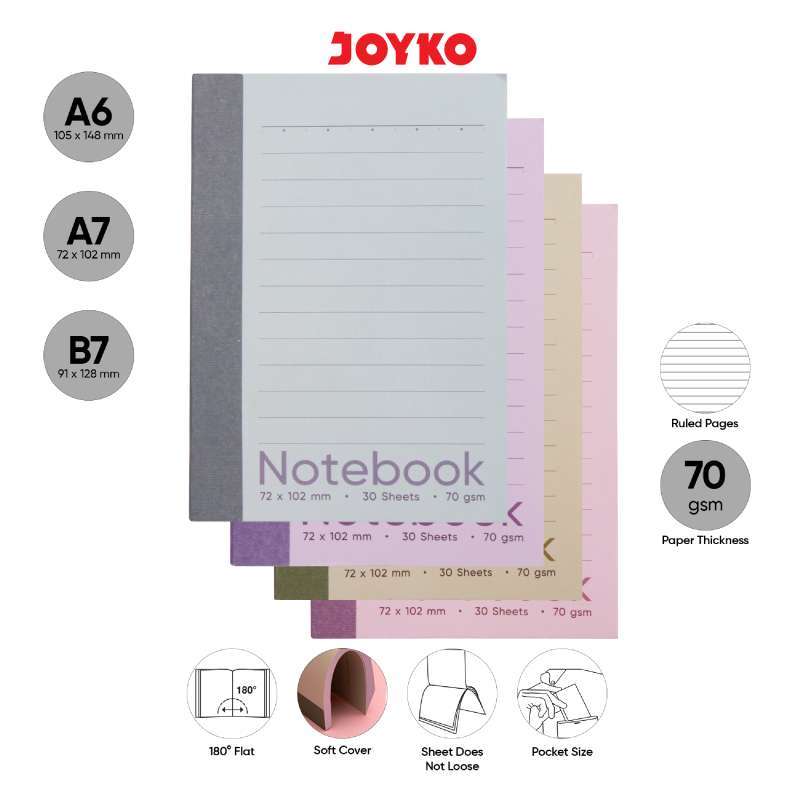 Jual Buku Tulis Catatan Bergaris Ruled Notebook Joyko Nb-733 Di Seller ...