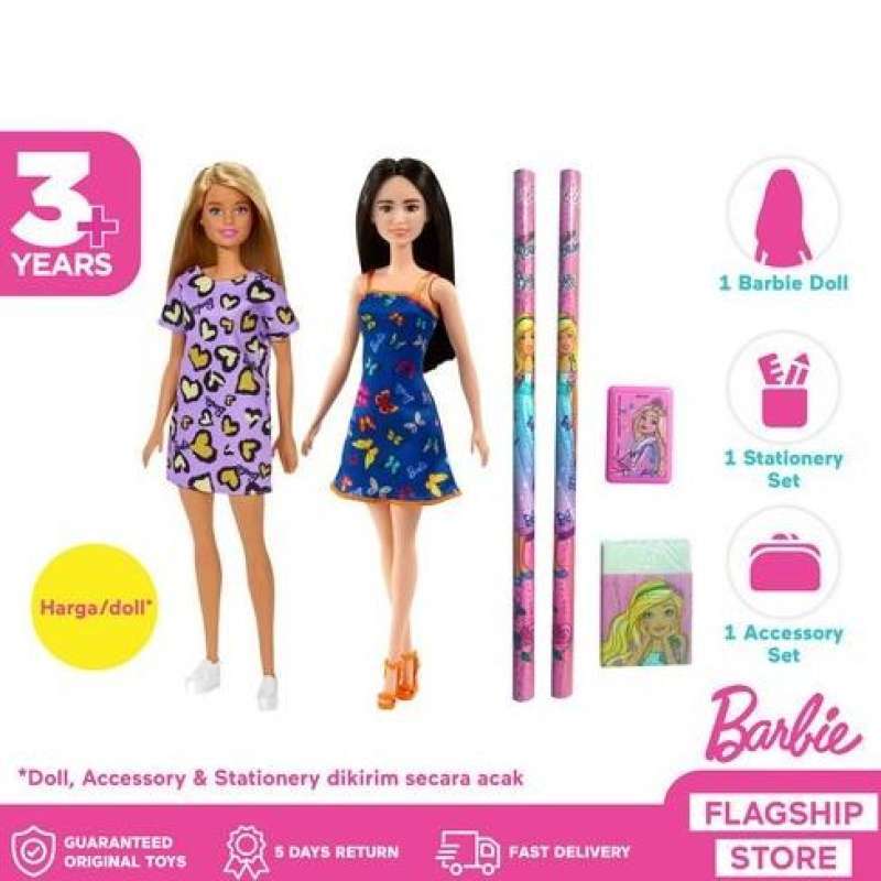 Promo Barbie Doll & Stationary Set Original Mattel Diskon 23% Di Seller ...