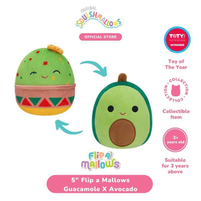 Promo Squishmallows Flip A Mallows The Guacamole X Avocado 5 - Plush ...