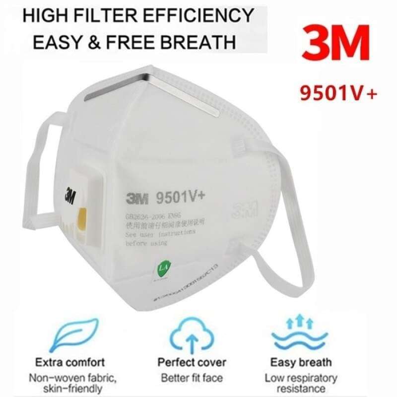 Promo Masker N95 3m 9501v+ Original 100% Earloop Medis Bedah Diskon 33% ...