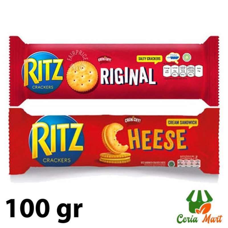 Jual Biskuit Ritz Crackers Cheese Original Salty 100 Gr Rasa Keju Dan ...