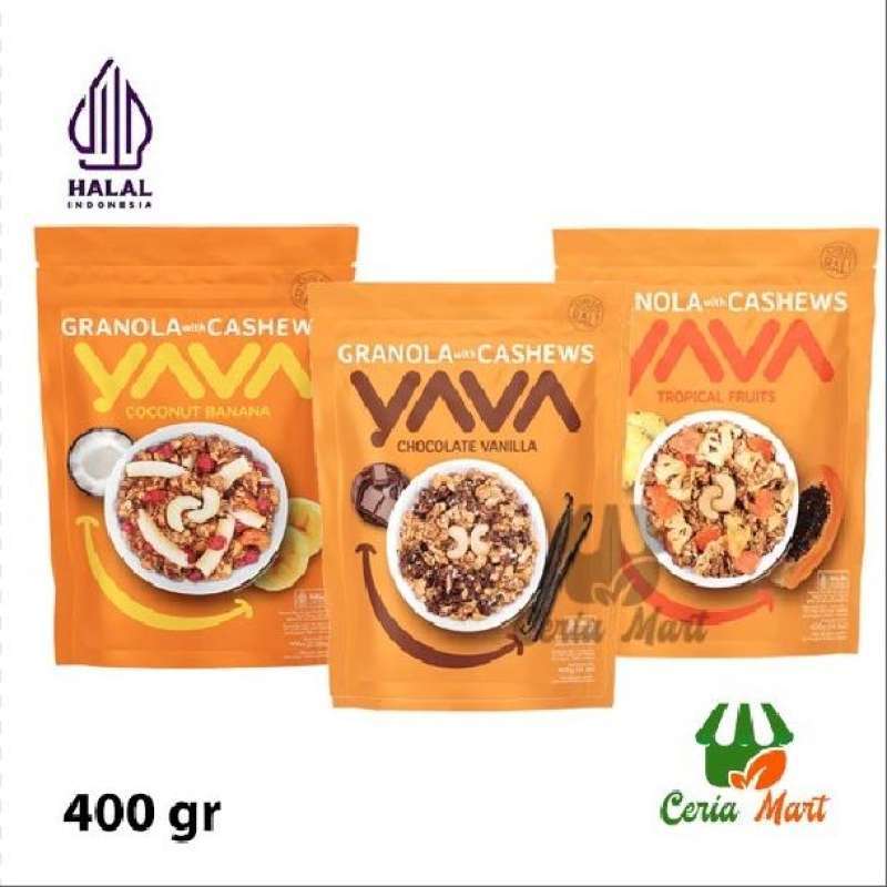 Jual Yava Granola Bites 400 Gr Coconut Banana Chocolate Vanilla Pouch ...