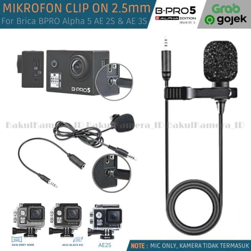 Promo Promo- Mic Bpro 5 Ae3s Microphone Jack 2.5mm Lavalier Clip On For B-pro Alpha - Paket 2 ...