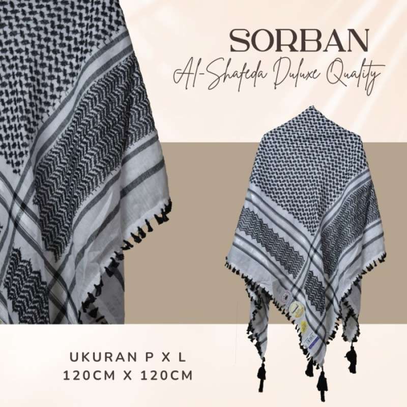 Jual Sorban Putih Polos,putih Motif Kuncir By Al Shafeda Halus Nyaman ...