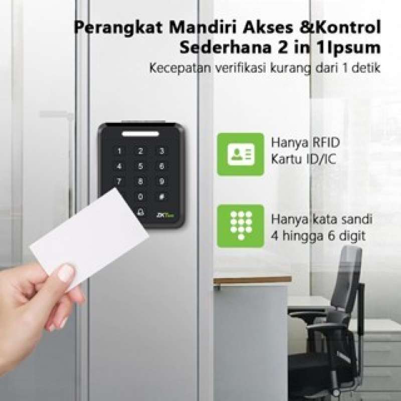 Promo Zkteco Id/ic Card Rfid Controller Password Keypad Door Access Control Baru Diskon 13% Di ...
