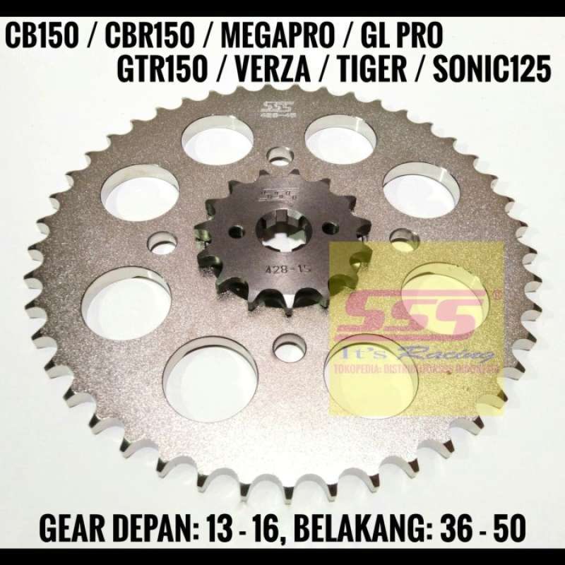 Promo Gearset / Girset Sss 428/cb150/tiger/sonic/megapro Gold Ro/oring ...
