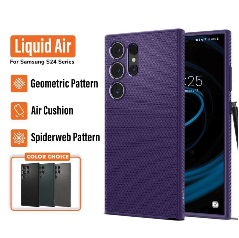 Promo Case Samsung Galaxy S24 Ultra Plus Spigen Liquid Air Soft Cover ...
