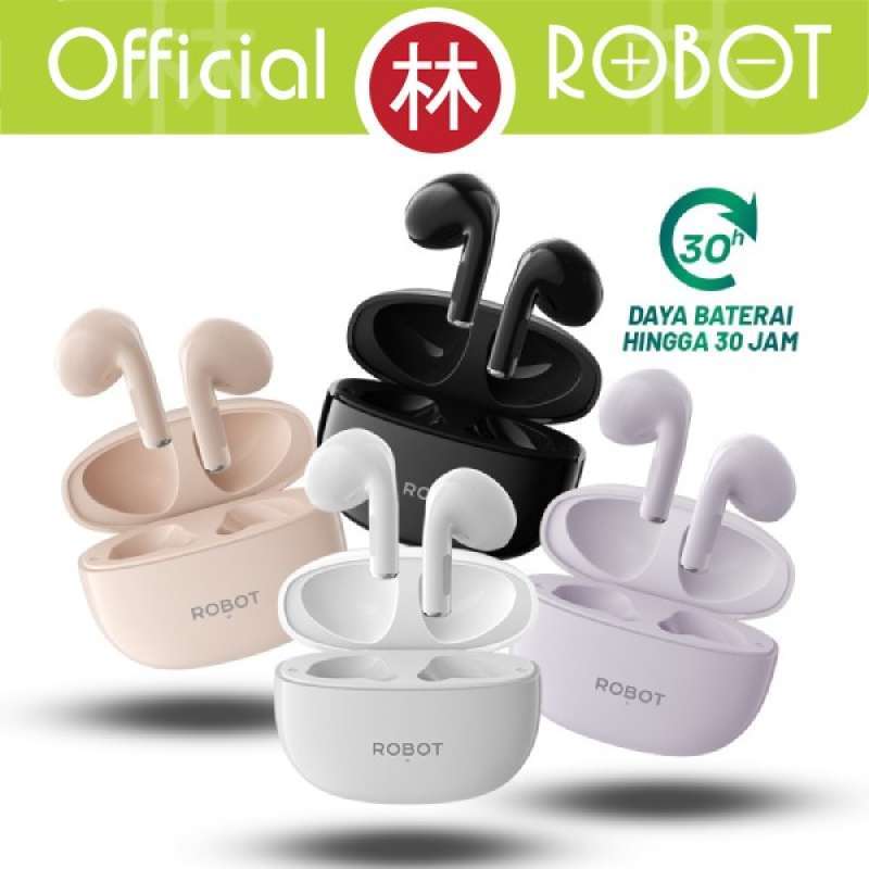 Promo Robot Flybuds T10s Tws Earbuds Semi In Ear Earphone Bt 5.3 Ipx4 ...