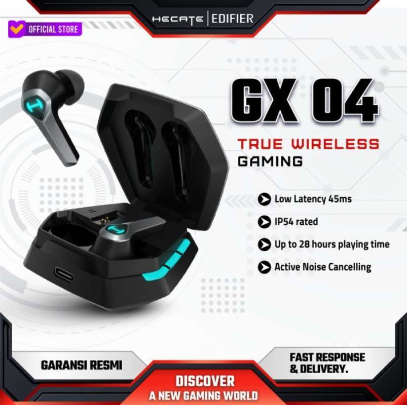 Promo Edifier Hecate Tws Gaming Gx04 Low Latency Anc Bluetooth 5.2 Dual Mic Diskon 23% Di Seller ...
