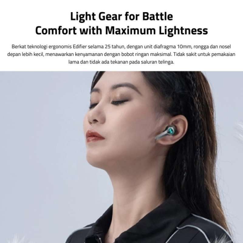 Promo Edifier Hecate Tws Gaming Gx04 Low Latency Anc Bluetooth 5.2 Dual Mic Diskon 23% Di Seller ...