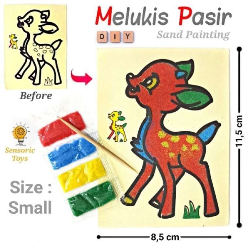 Promo Mainan Edukasi Macam Macam Mewarnai Pasir Diy Anak Kreatif Lukis ...