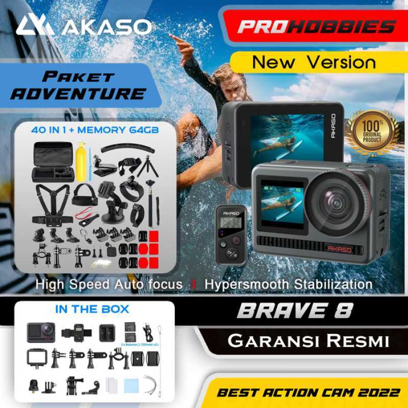 Promo Akaso Brave 8 4k 60fps Video Hd 48mp Wifi Action Camera Resmi Diskon 23% Di Seller Ryoma ...