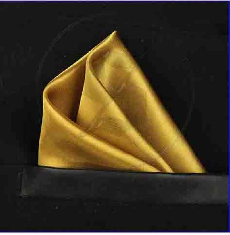 Jual Pocket Square / Sapu Tangan Saku Gold Emas Silk Satin Di Seller ...