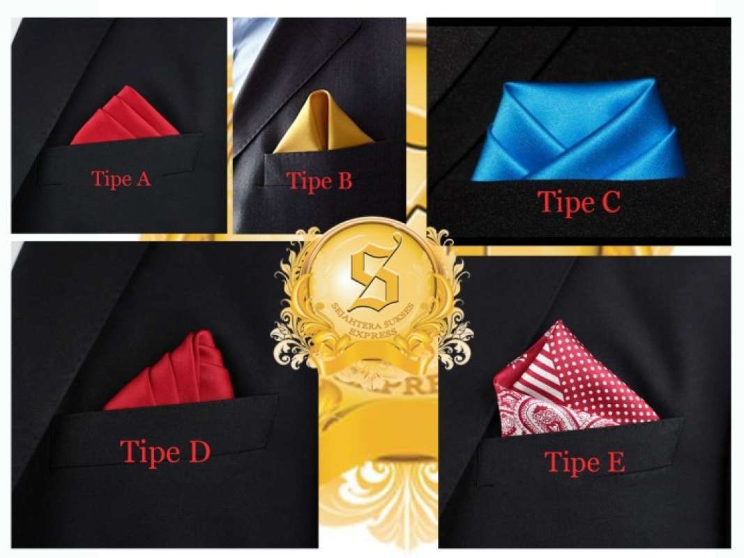 Jual Pocket Square / Sapu Tangan Saku Gold Emas Silk Satin Di Seller ...