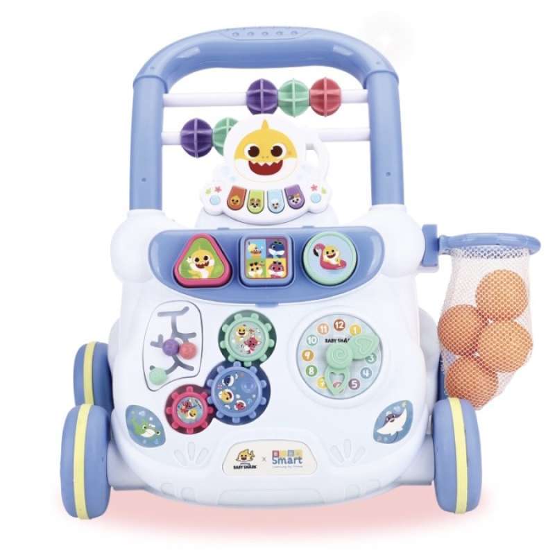 Promo Bebe Smart X Pinkfong Baby Shark Push Walker / Baby Walker Diskon ...