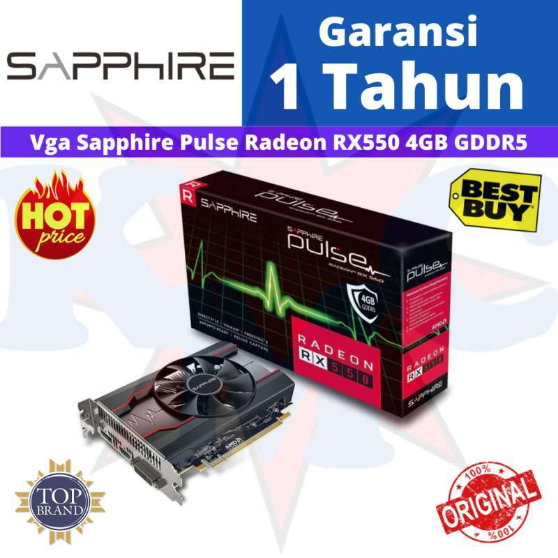 Jual Vga Sapphire Pulse Radeon Rx550 4gb Gddr5 Di Seller Jualkom - Mangga Dua Selatan-2, Kota ...