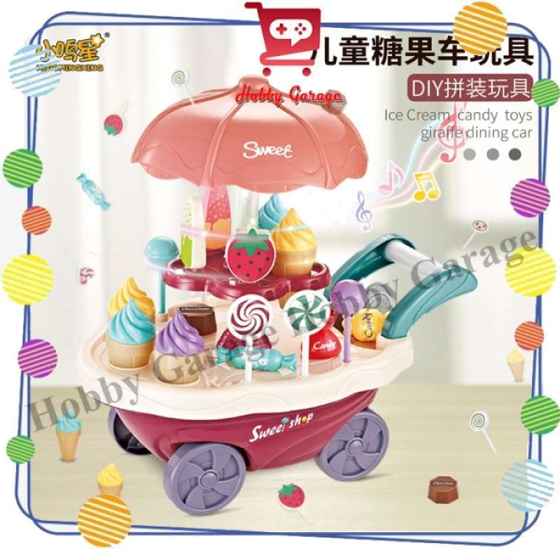 Promo Promo- Mainan Ice Cream Candy Cart Sweet Stroller Anak Gerobak Es ...