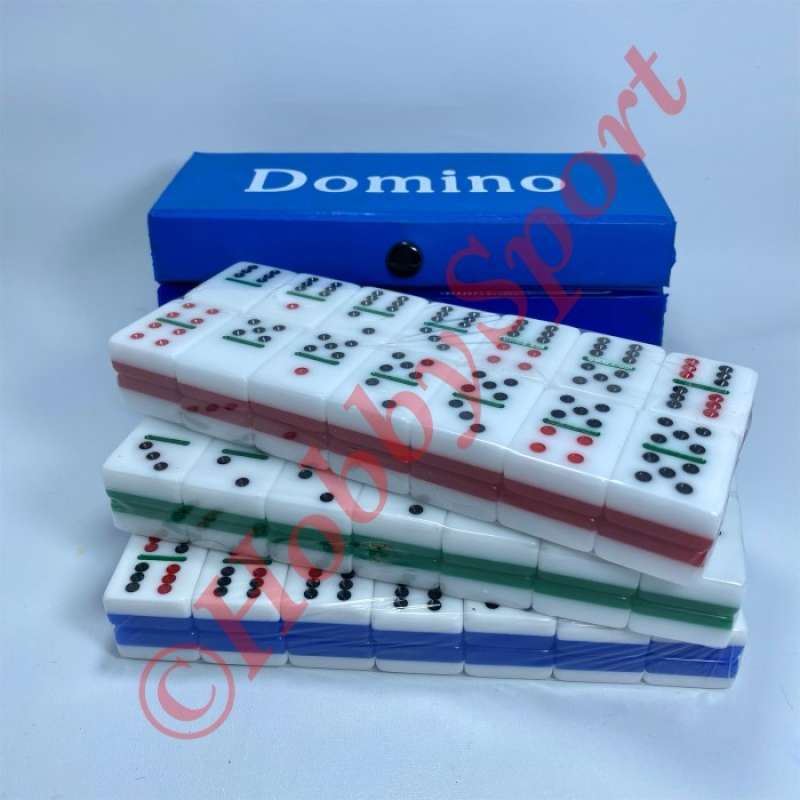 Promo Domino Batu Akrilik Warna + Tas Gaple Set Balok Tipis Dam Mahjong ...