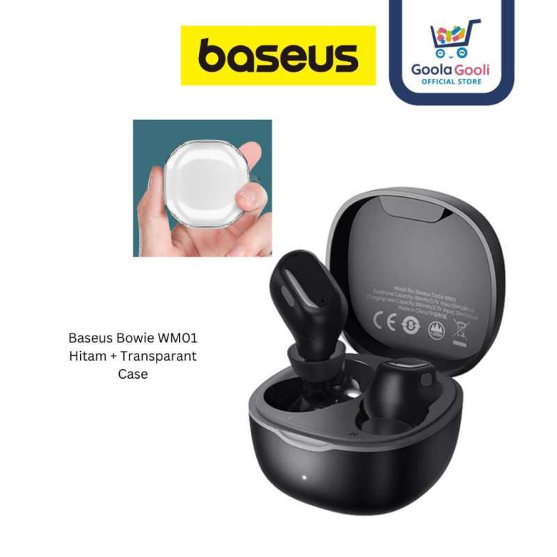 Promo Baseus Wm01 Encok Bowie Wm-01 Tws True Wireless Earbuds Bluetooth Earphone - Hitam + Case ...