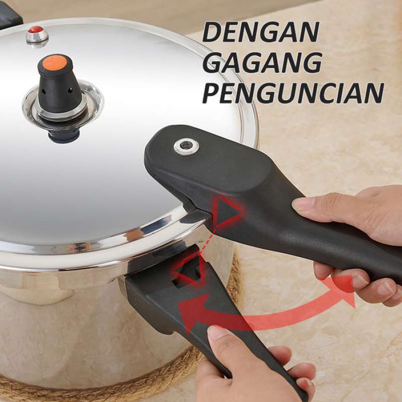 Jual Pressure Cooker Liter Panci Presto Stainless Steel 304 Tebal Panci Daging - Ceo - 8 Liter ...
