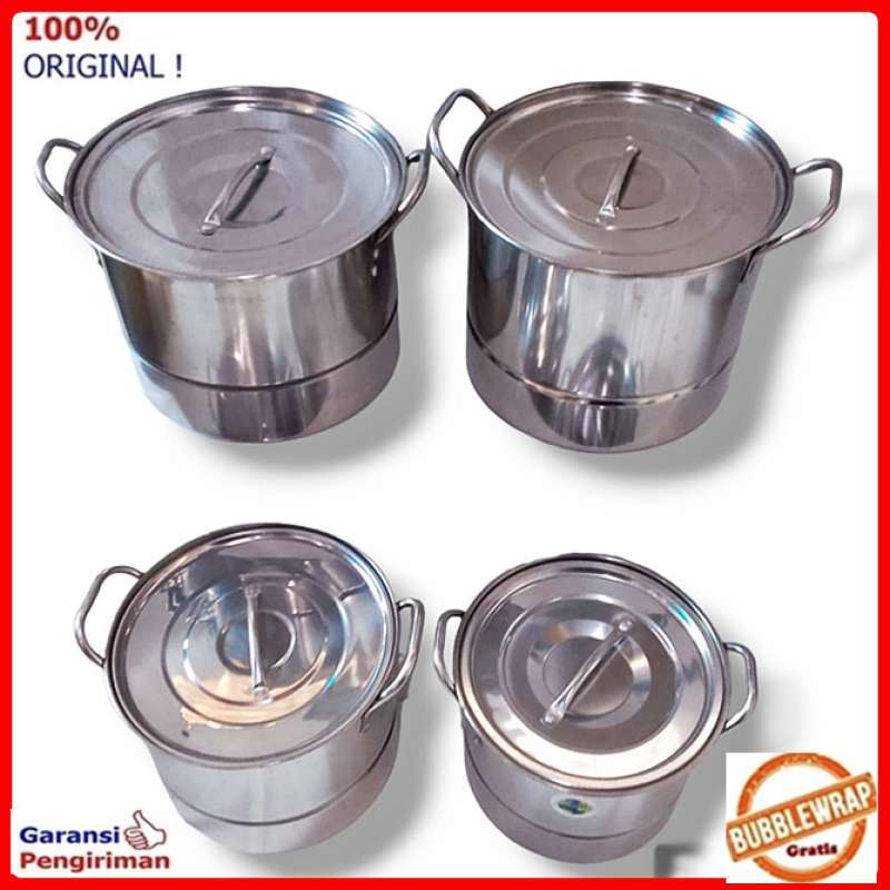 Jual Panci Stainless Tinggi Plus Steamer Stockpot Steamer Dandang Kuah ...