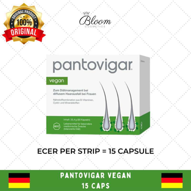 Promo Pantogar Pantovigar Vegan 1 Strip 15 Capsule Original Germany ...