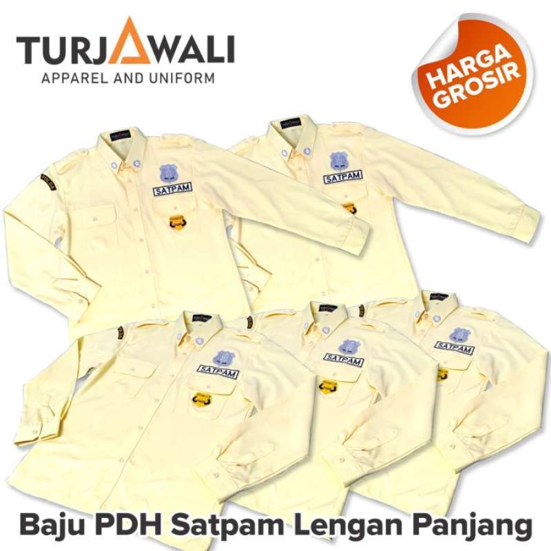 Jual Seragam Satpam Pdh Krem Lengan Panjang Terbaru 2023 - Xl Di Seller ...