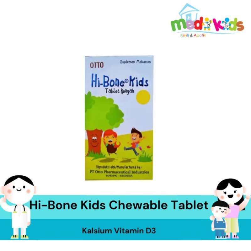 Promo Hi-bone Kids Hi Bone Chewable Tablet Kunyah Kalsium Vitamin D D3 ...