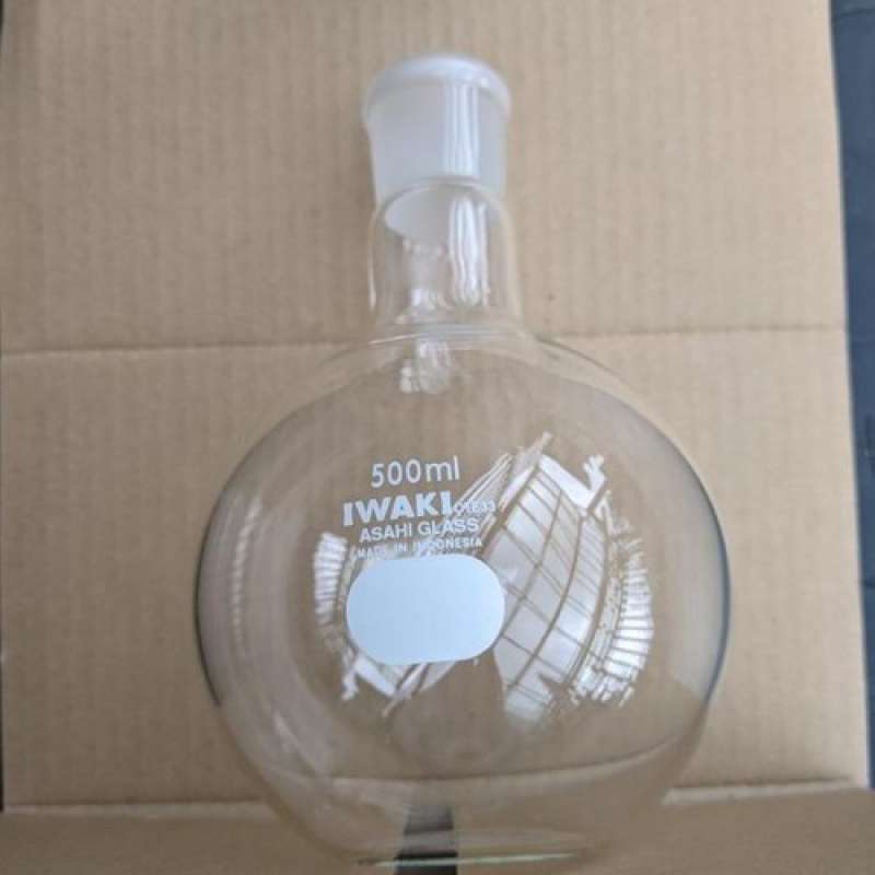 Promo Labu Didih 500ml Iwaki Boiling Flask Round Bottom 1 Liter ...