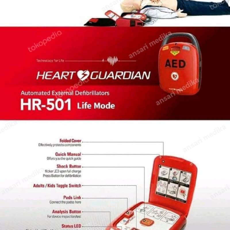 Promo Heart Guardian Hr-501 Aed Automatic External Defibrilator Diskon 23% Di Seller Albeta ...