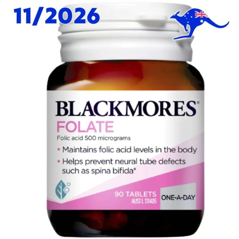 Promo Blackmores Folate 90 Tablets Folic Acid 500mg Vitamin Asam Folat ...