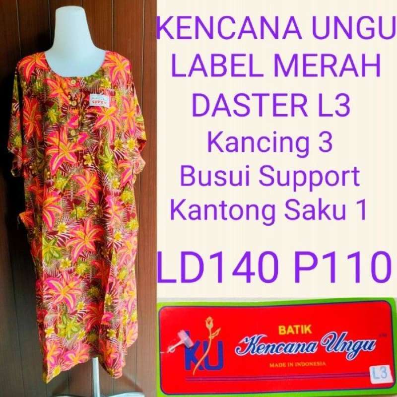 Jual L3 Daster Jumbo Kencana Ungu Label Merah Di Seller Winter ...