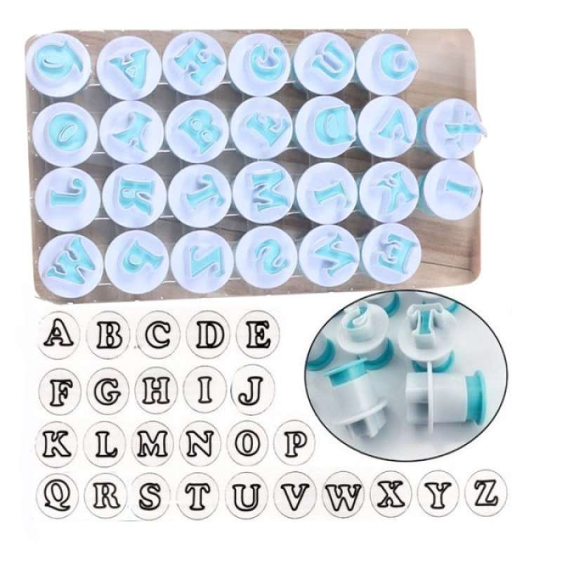 Jual Cetakan Angka Dan Huruf Untuk Cake, Fondant Mold Press, Plunger ...