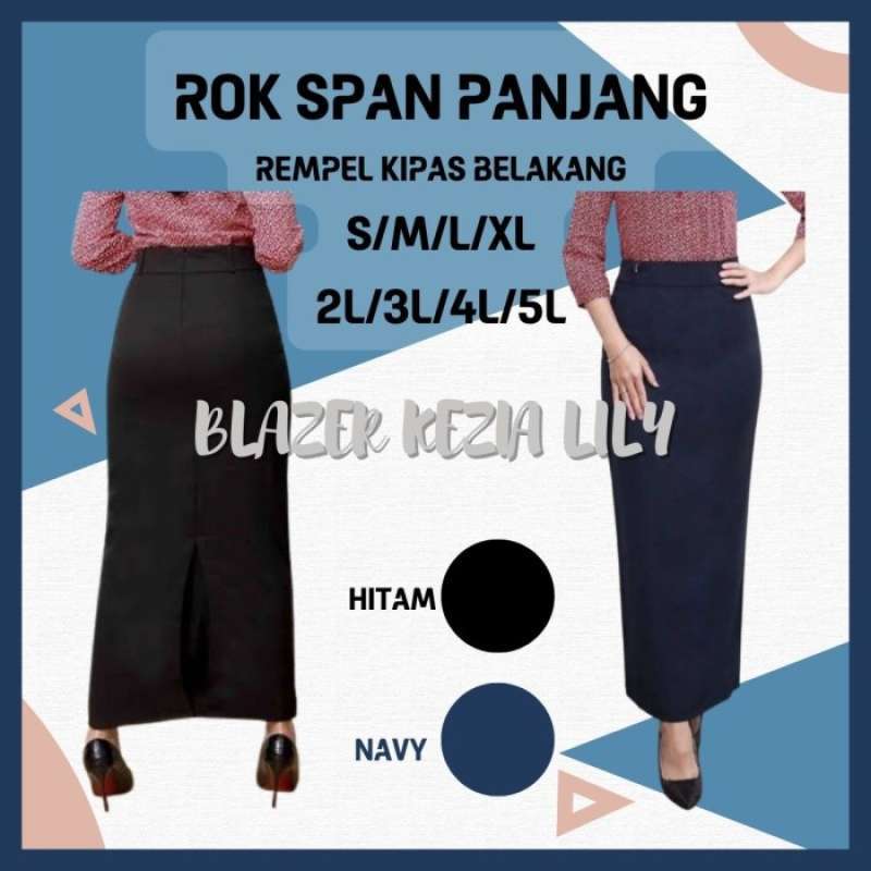 Jual Rok Panjang Hitam Span Wanita Formal Sidang Magang Kerja Kuliah ...