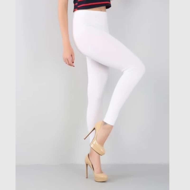 Jual Legging Tebal Wanita Panjang Putih Fit Jumbo Bb75kg Di Seller ...