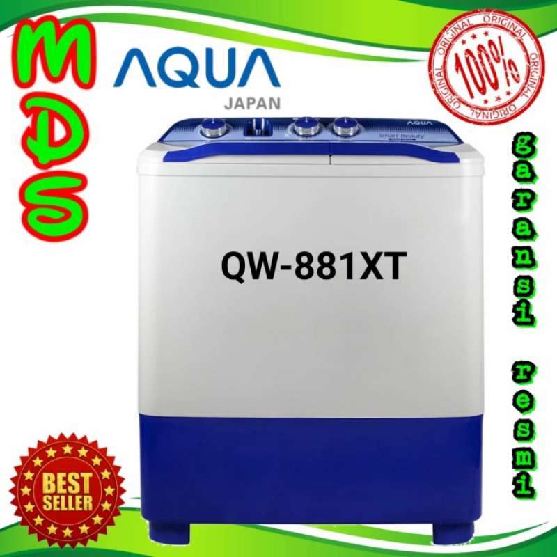 Promo Mesin Cuci Aqua Japan Qw881xt Semi Auto Washer 8kg Garansi Resmi ...
