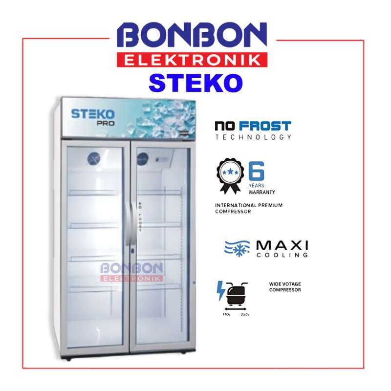 Jual Steko Showcase Display Cooler 710 Liter Lg-750 / Lg 750 / No Frost ...